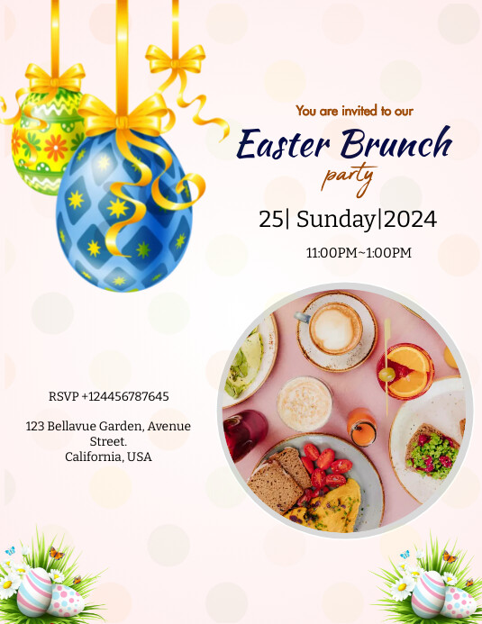 Easter brunch party Template | PosterMyWall