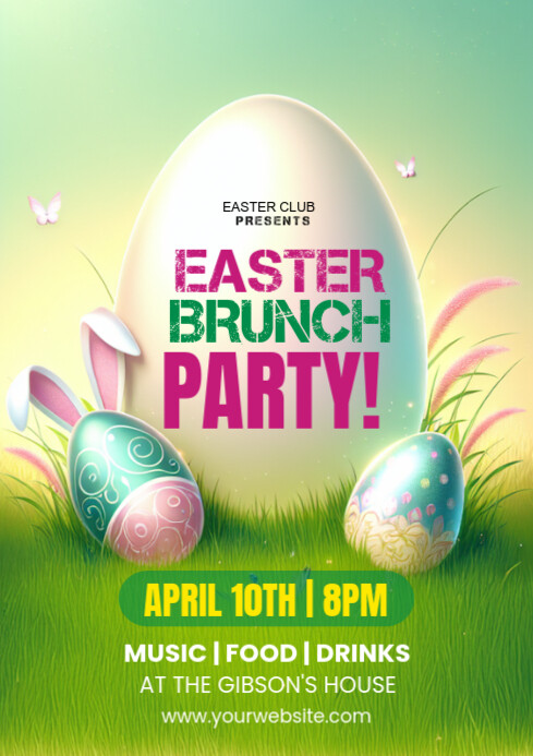 Easter brunch party Template | PosterMyWall