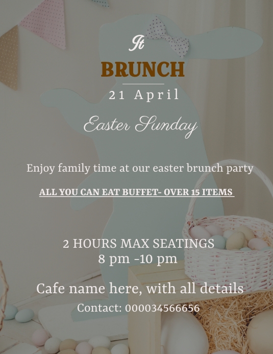 easter brunch party invitation Template | PosterMyWall