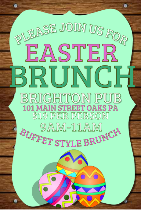 Easter Brunch Template | PosterMyWall