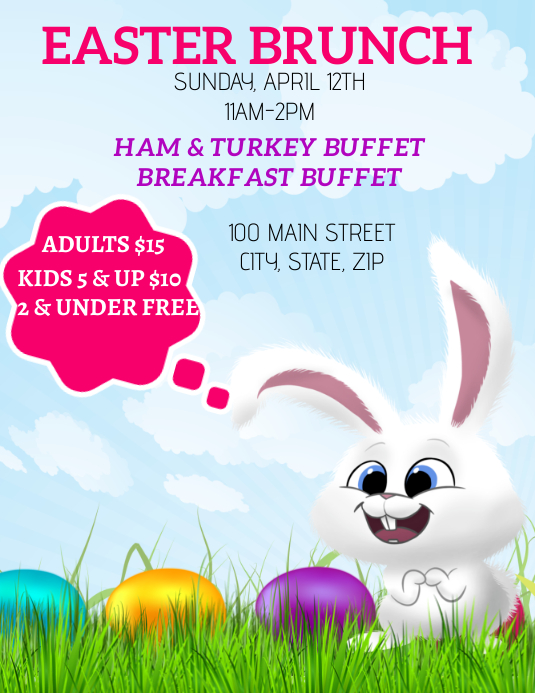 Easter Brunch Template | PosterMyWall