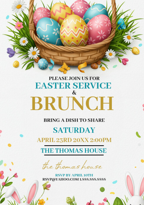 Easter Brunch Template | PosterMyWall