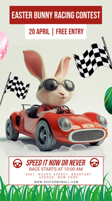 Copy of Easter Bunny Racing Contest | PosterMyWall