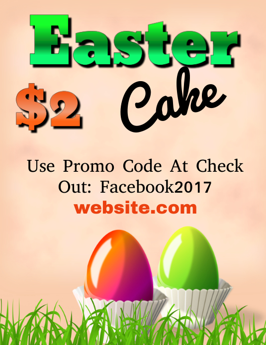 Easter Cake Sale Template | PosterMyWall