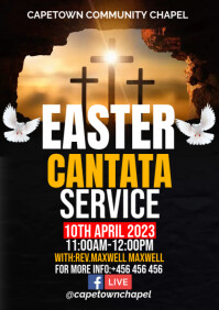 Easter service Template | PosterMyWall
