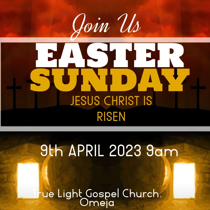 EASTER CARD/ Church flyer Template | PosterMyWall
