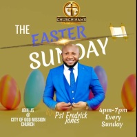 EASTER CARD/ Church flyer Template | PosterMyWall