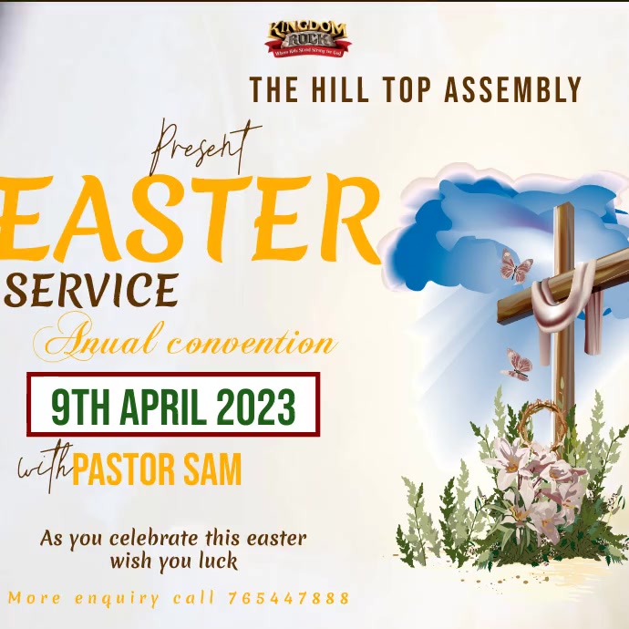 EASTER CARD/ Church flyer Template | PosterMyWall