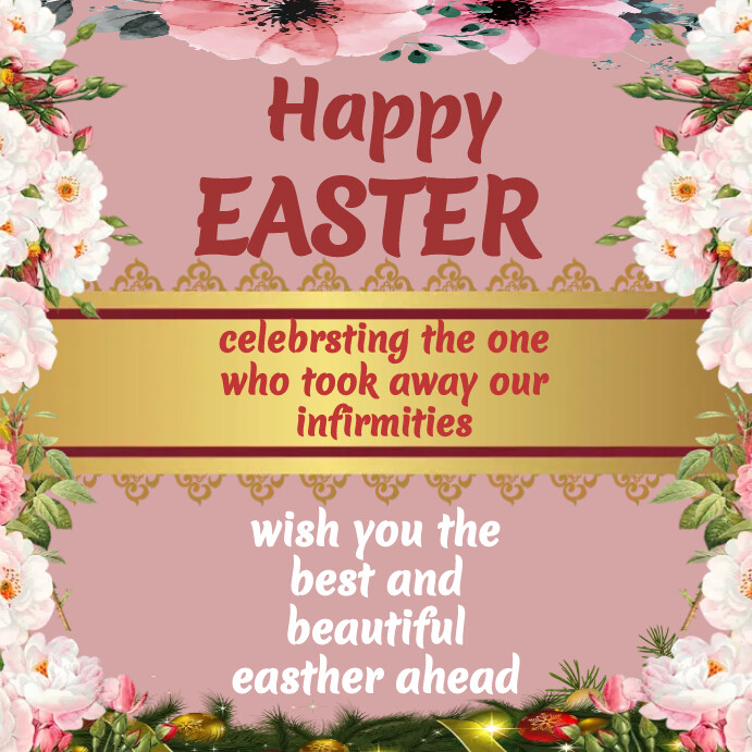 EASTER CARD/ Church flyer Template | PosterMyWall