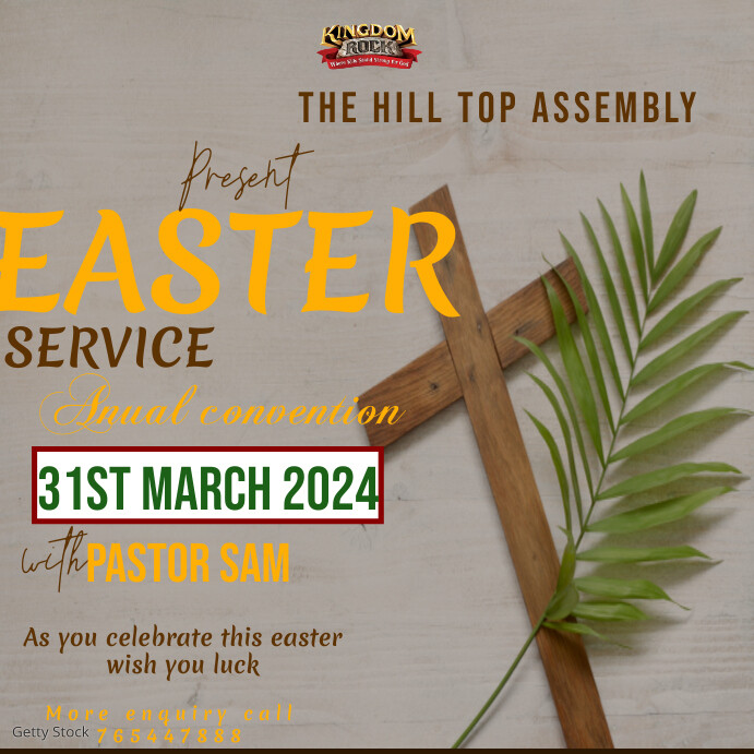 EASTER CARD/ Church flyer Template | PosterMyWall