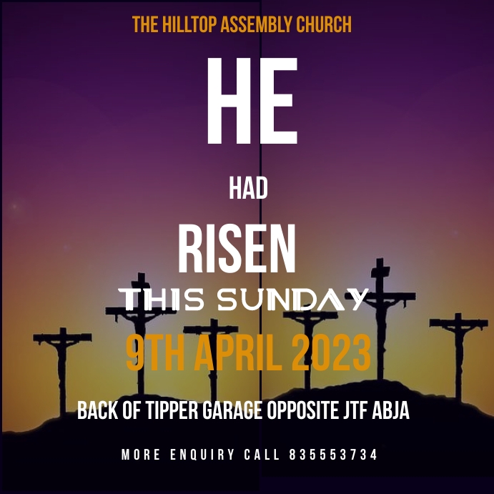 Plantilla de EASTER CARD/ Church flyer | PosterMyWall