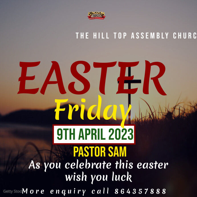 Plantilla de EASTER CARD/ Church flyer | PosterMyWall