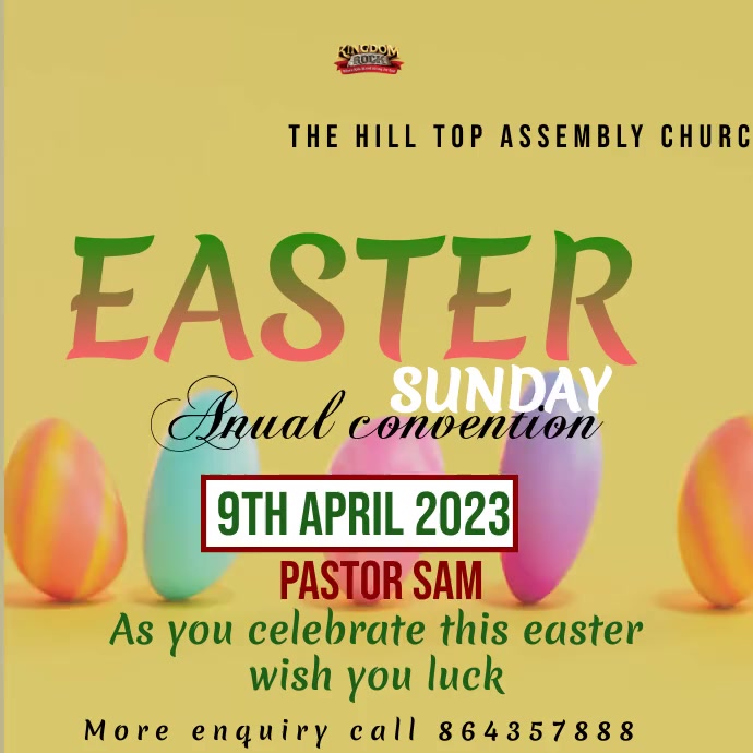 EASTER CARD/ Church flyer Template | PosterMyWall
