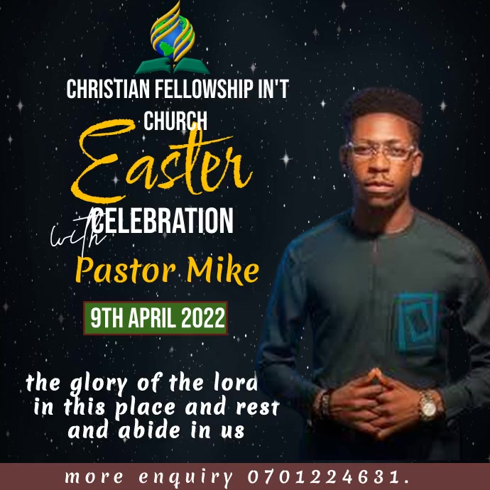 EASTER CARD/ Church flyer Template | PosterMyWall