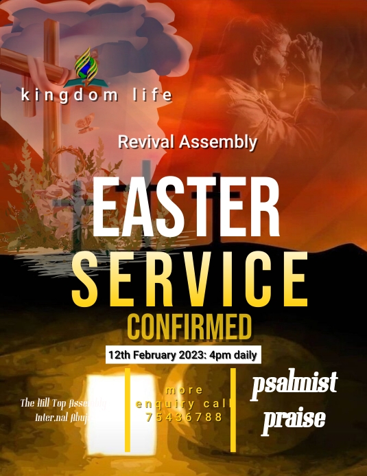 EASTER CARD/ Church flyer Template | PosterMyWall
