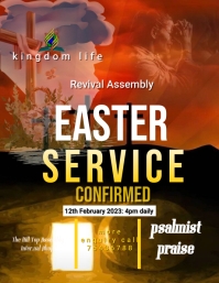 Easter Sunday Service Flyer Template | PosterMyWall