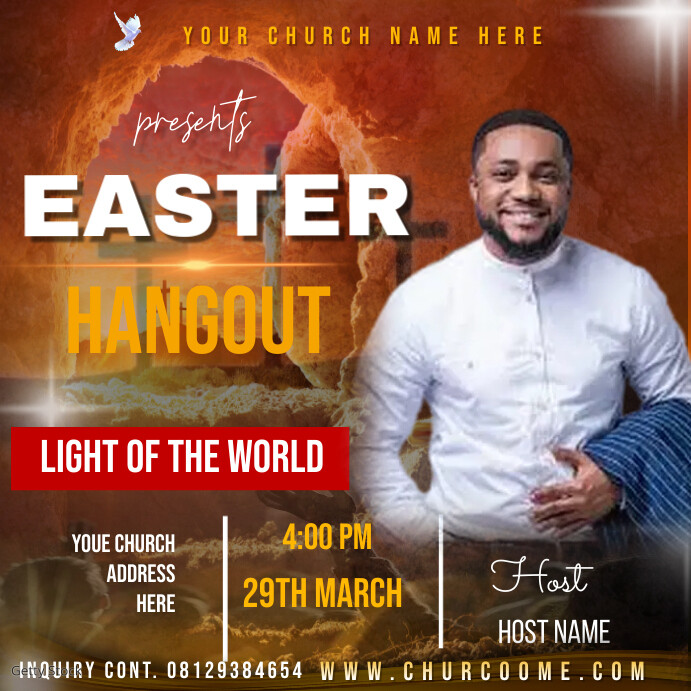 EASTER CARD/ Church flyer Template | PosterMyWall