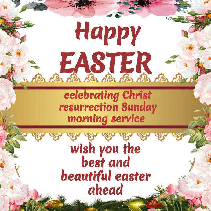 Plantilla de EASTER CARD/ Church flyer | PosterMyWall