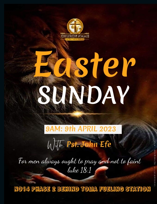 EASTER CARD/ Church flyer Template | PosterMyWall