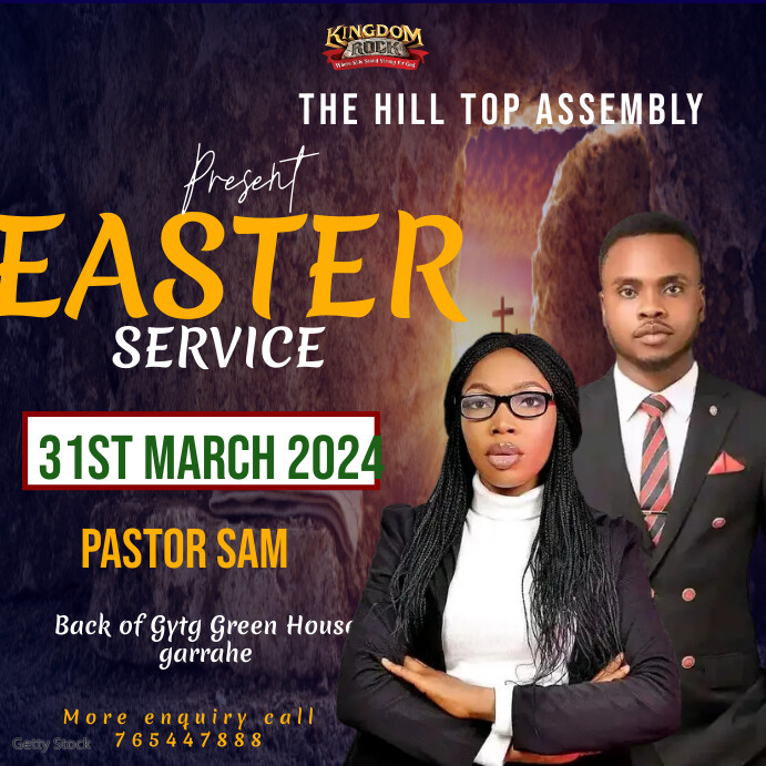 EASTER CARD/ Church flyer Template | PosterMyWall