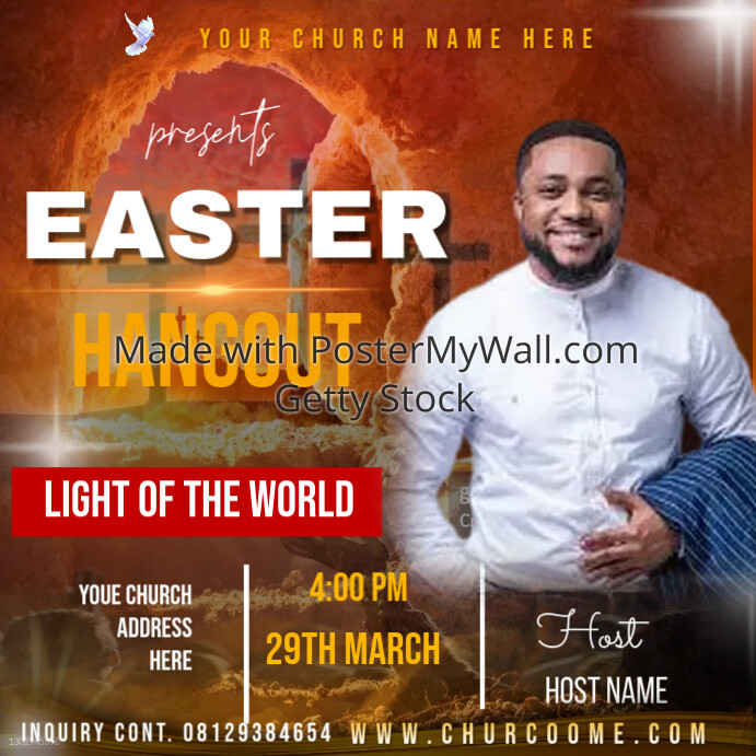 EASTER CARD/ Church flyer Template | PosterMyWall