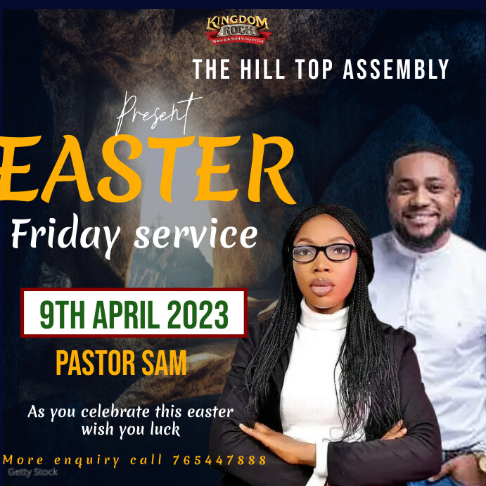 EASTER CARD/ Church flyer Template | PosterMyWall