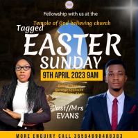 EASTER CARD/ Church flyer Template | PosterMyWall