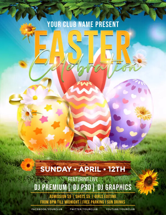 Easter celebration flyer 1 Template | PosterMyWall