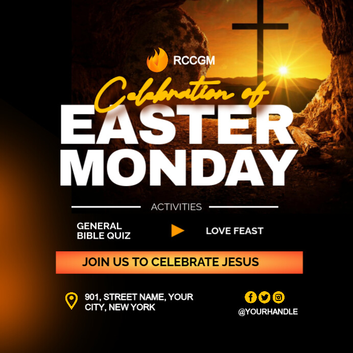 Easter celebration flyer Template | PosterMyWall