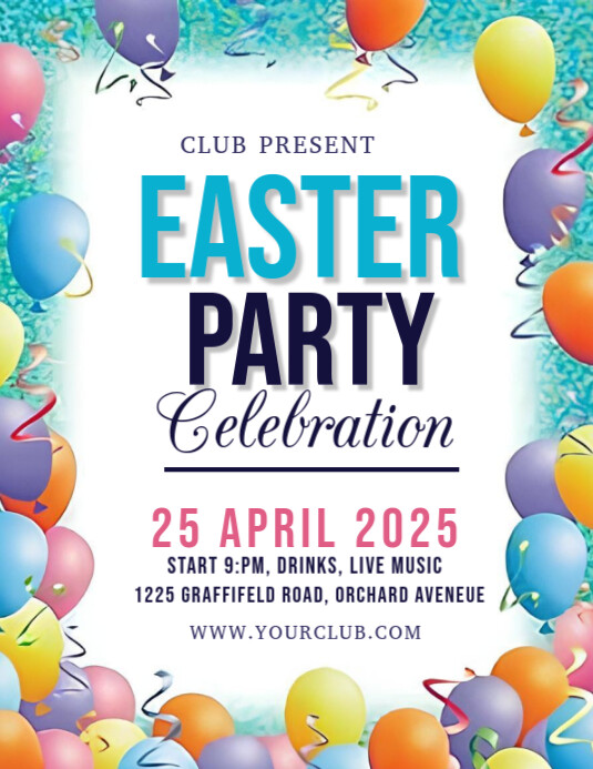 EASTER CELEBRATION PARTY FLYER Template | PosterMyWall