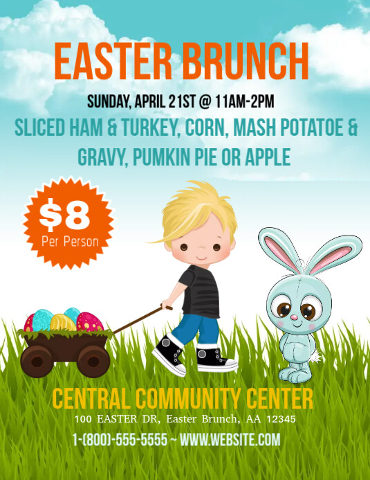 Easter Brunch Template | PosterMyWall