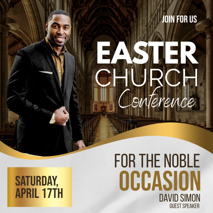 Easter Church Conference Template | PosterMyWall