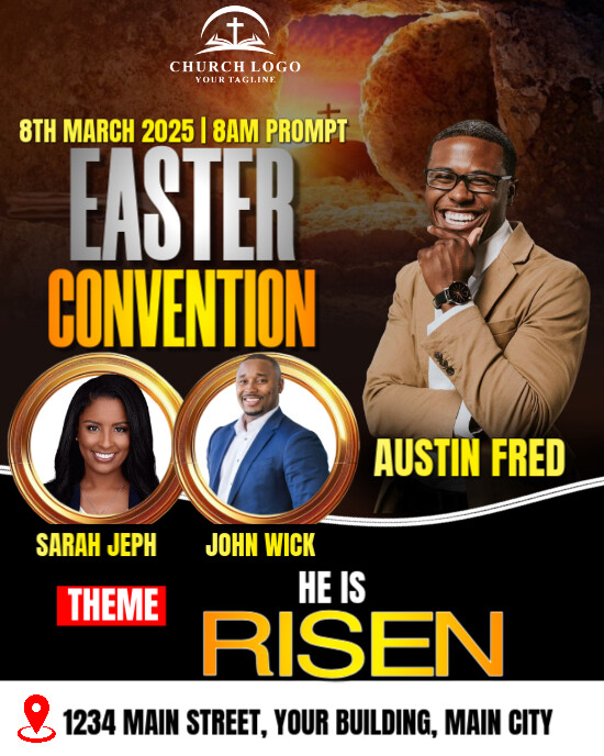 Copy of easter church conference flyer | PosterMyWall