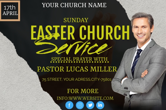 Easter church design template | PosterMyWall