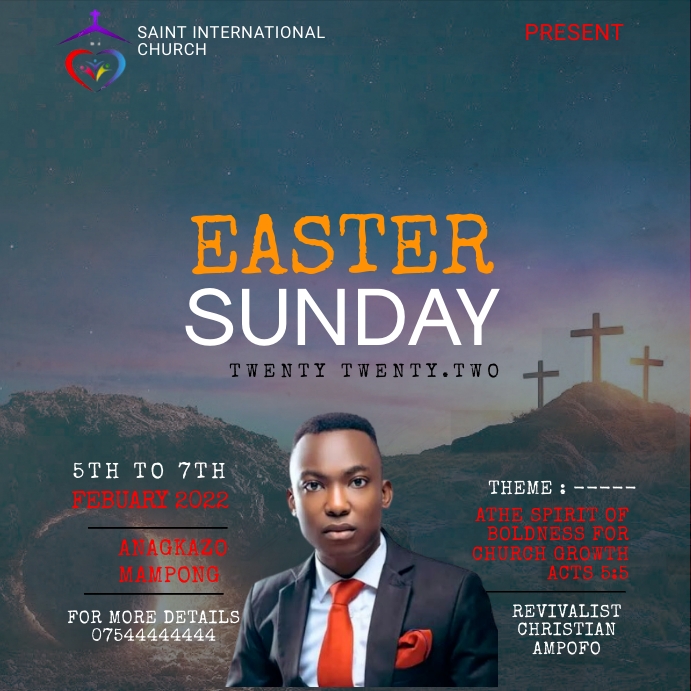 EASTER CHURCH FLYER Template | PosterMyWall