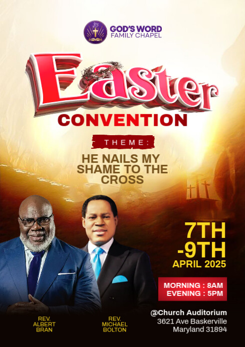 easter church flyer Template | PosterMyWall