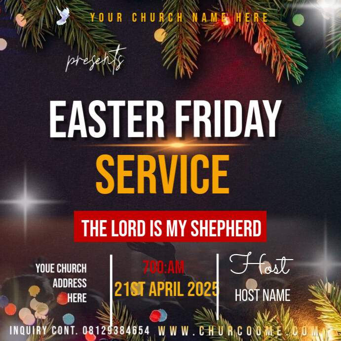 Copy of Easter church flyer | PosterMyWall