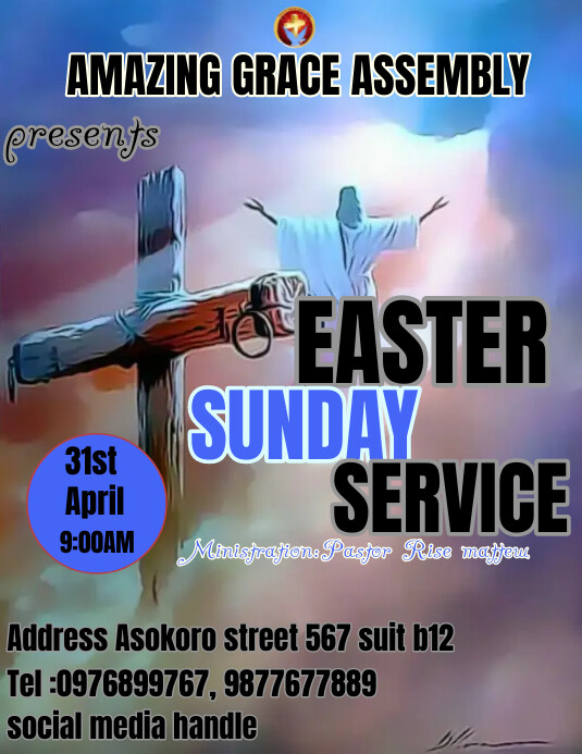 easter church flyer Template | PosterMyWall