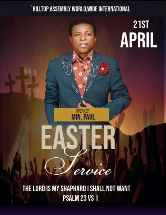 Easter church flyer Template | PosterMyWall