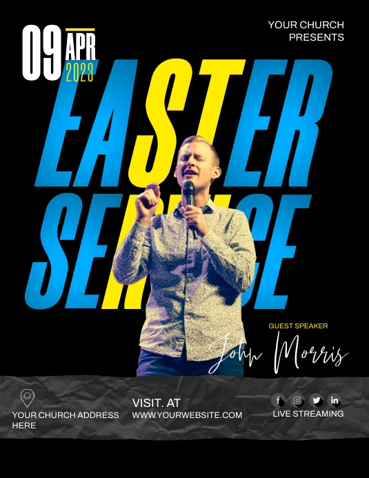 Copy of EASTER CHURCH FLYER | PosterMyWall