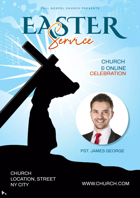 Easter church flyer template | PosterMyWall