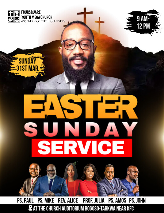 Easter Church Flyer Template | PosterMyWall