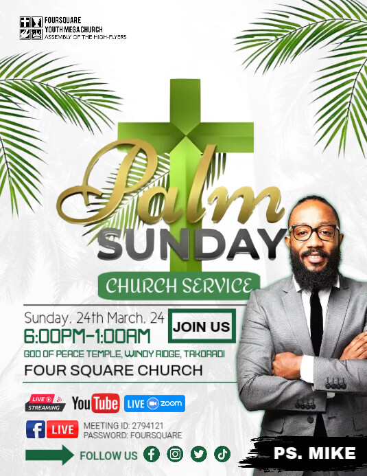 Easter Church Flyer Template | PosterMyWall