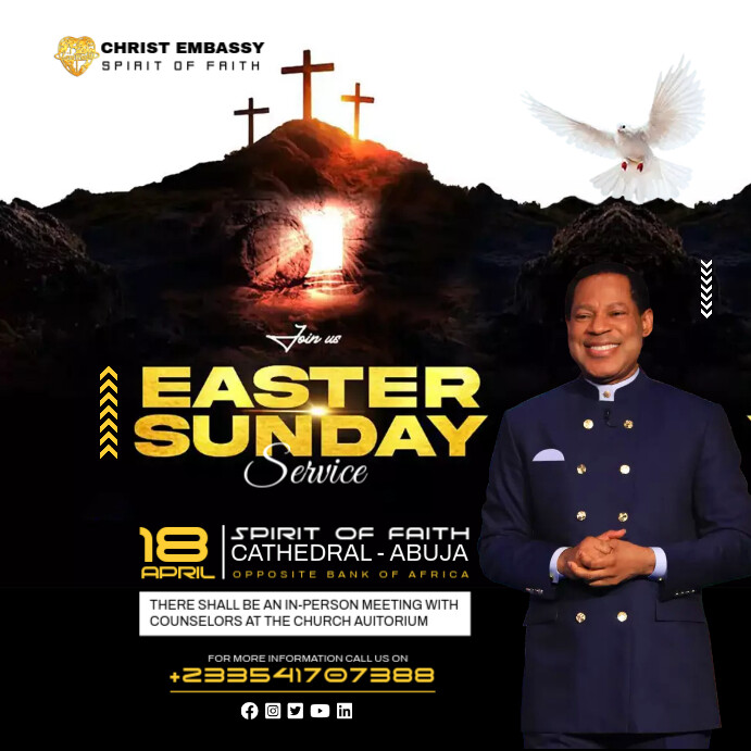Easter Church Flyer Template | PosterMyWall