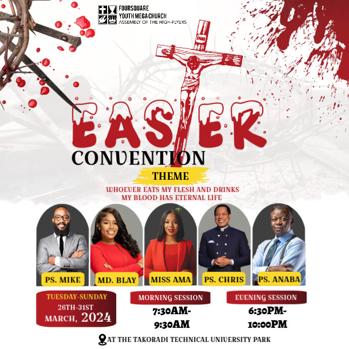 Easter Church Flyer Template | PosterMyWall