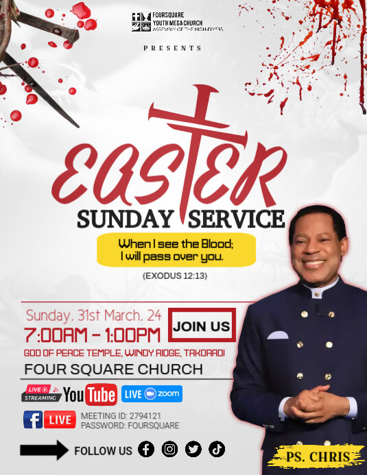Plantilla de Easter Church Flyer Template | PosterMyWall