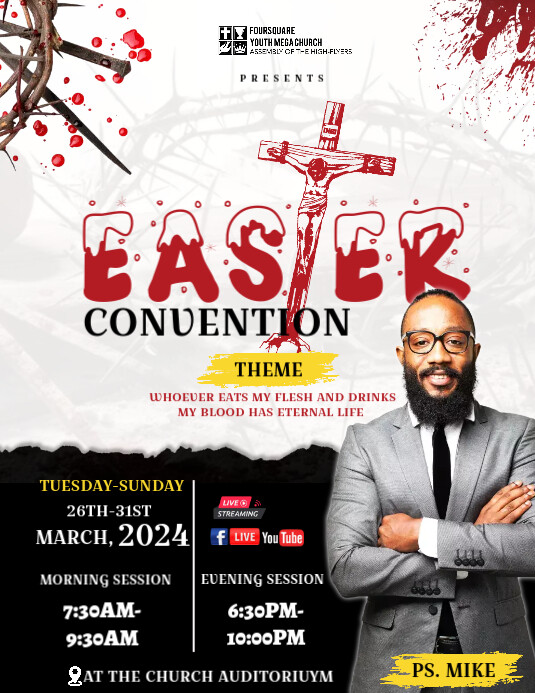 Easter Church Flyer Template | PosterMyWall