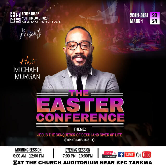 Easter Church Flyer Template | PosterMyWall