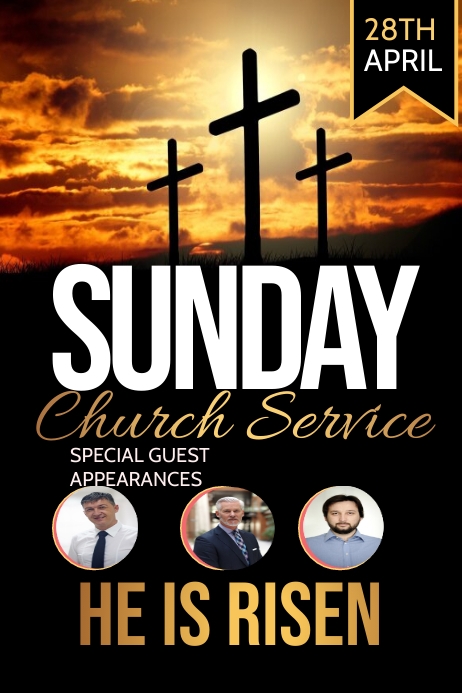 Easter Church poster Template | PosterMyWall