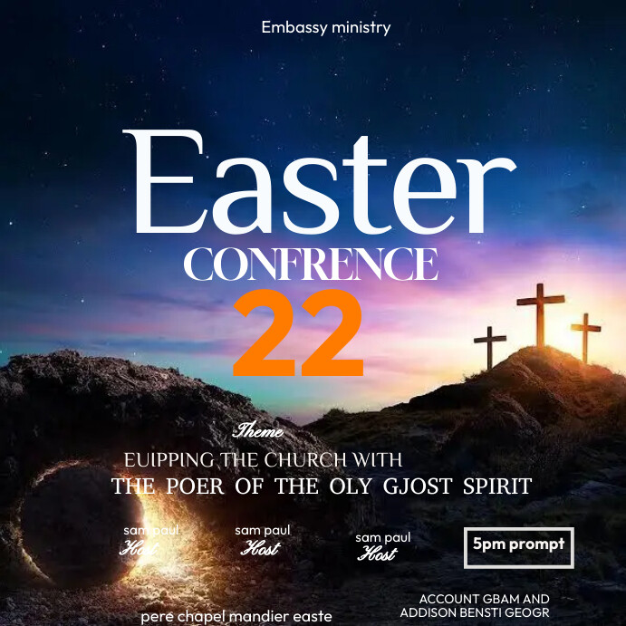EASTER CHURCH PROGRAM Template | PosterMyWall
